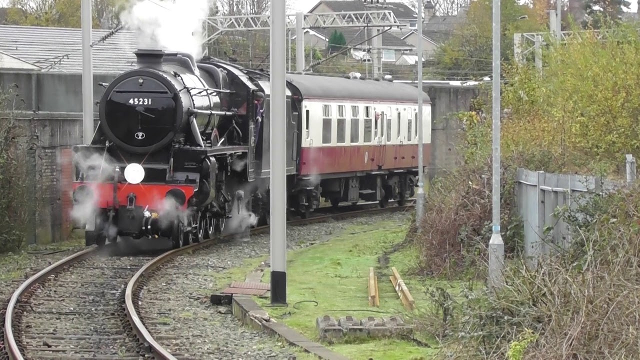 LMS Black 5 No 45231 at Carnforth - 5M50 Loaded Test Run Carnforth ...