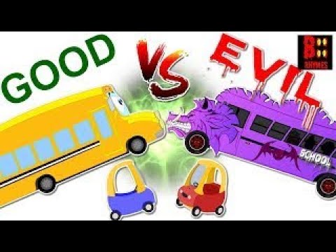 School Bus War | Good Vs Evil | Scary Street Vehicles | Halloween ...