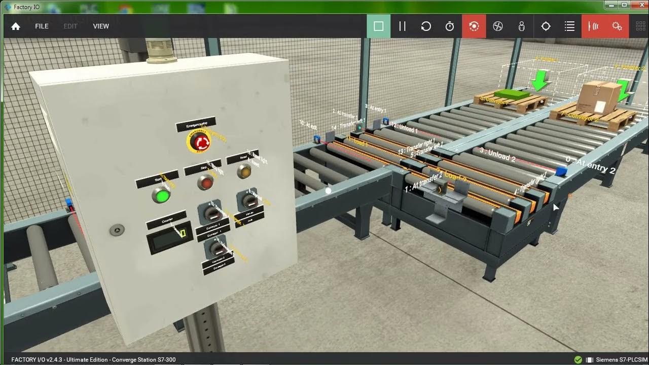 FACTORY I.O WITH TIA Portal V15 , PLCSIM ( BEST PLC PROGRAM SIMULATOR EVER) ---CHECK IT OUT ...