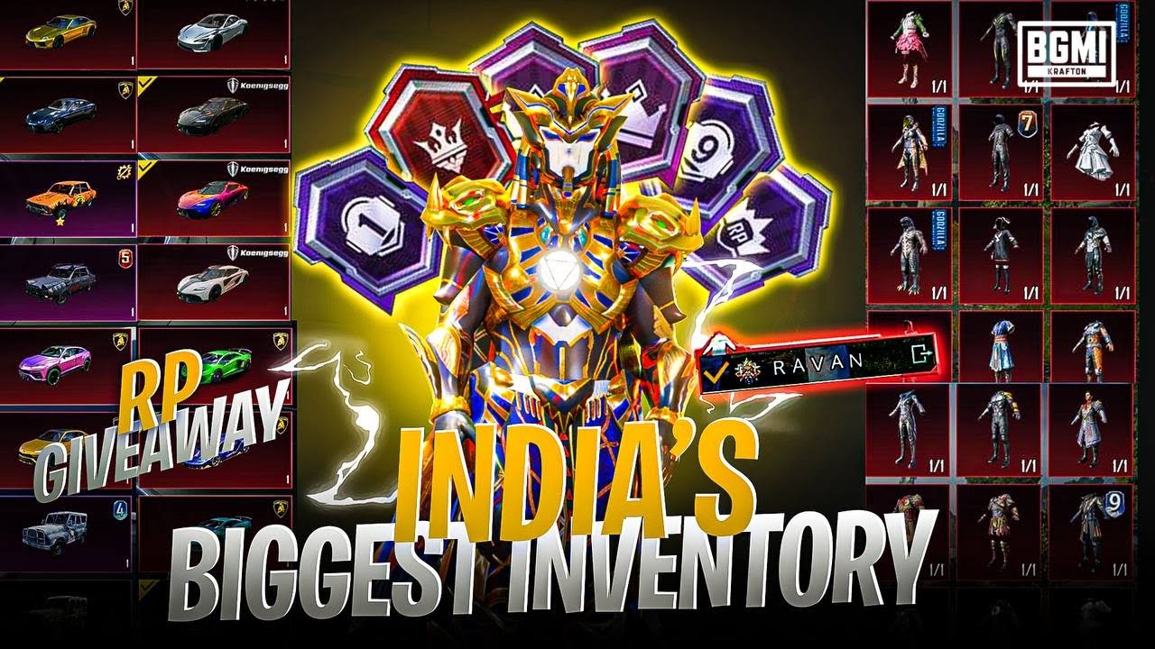 INDIA’S BIGGEST BGMI INVENTORY LIVE VIDEO | $ 6,00,00,000 UC | VIDEO BY ...