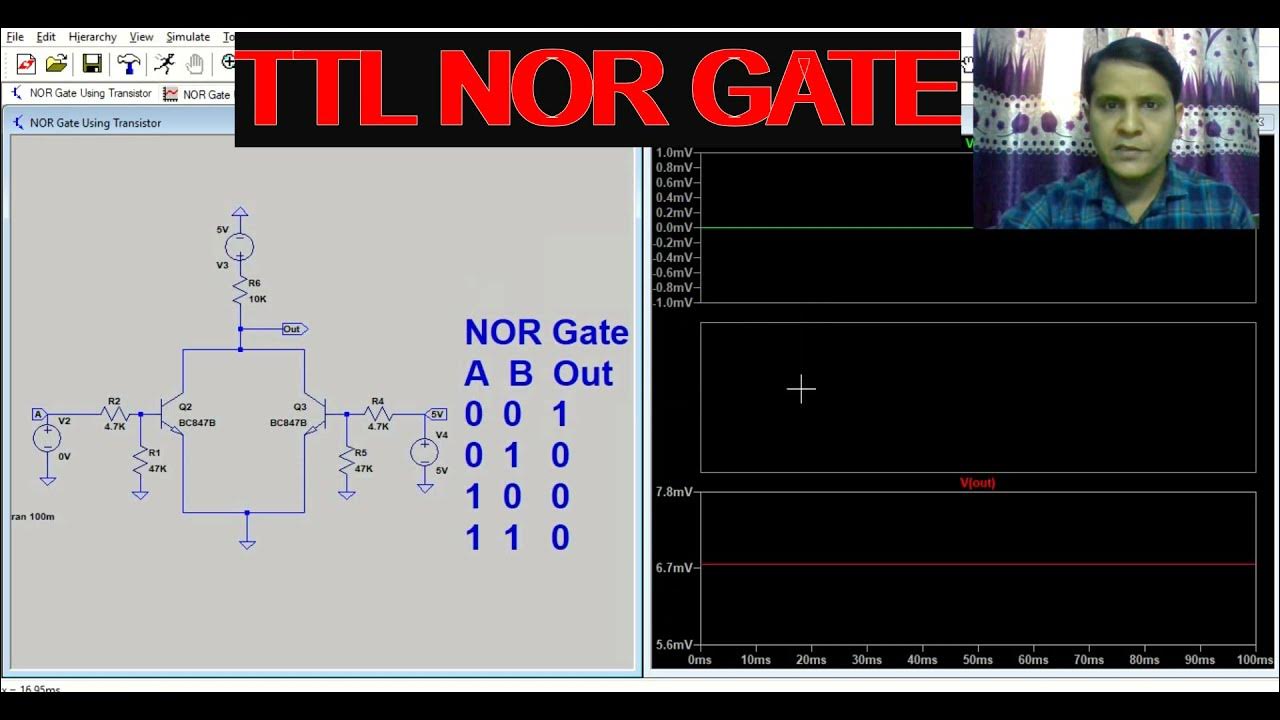LTSpice TTL NOR Gate Simulation || NOR Gate Using Transistor || Digital Electronics - YouTube