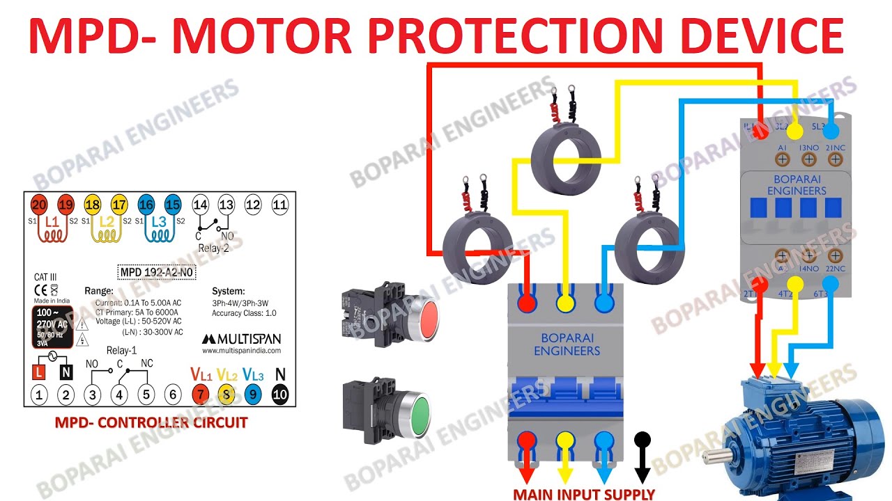 MPD- MOTOR PROTECTION DEVICE CIRCUIT #motor #MCB #electrical #MPD # ...