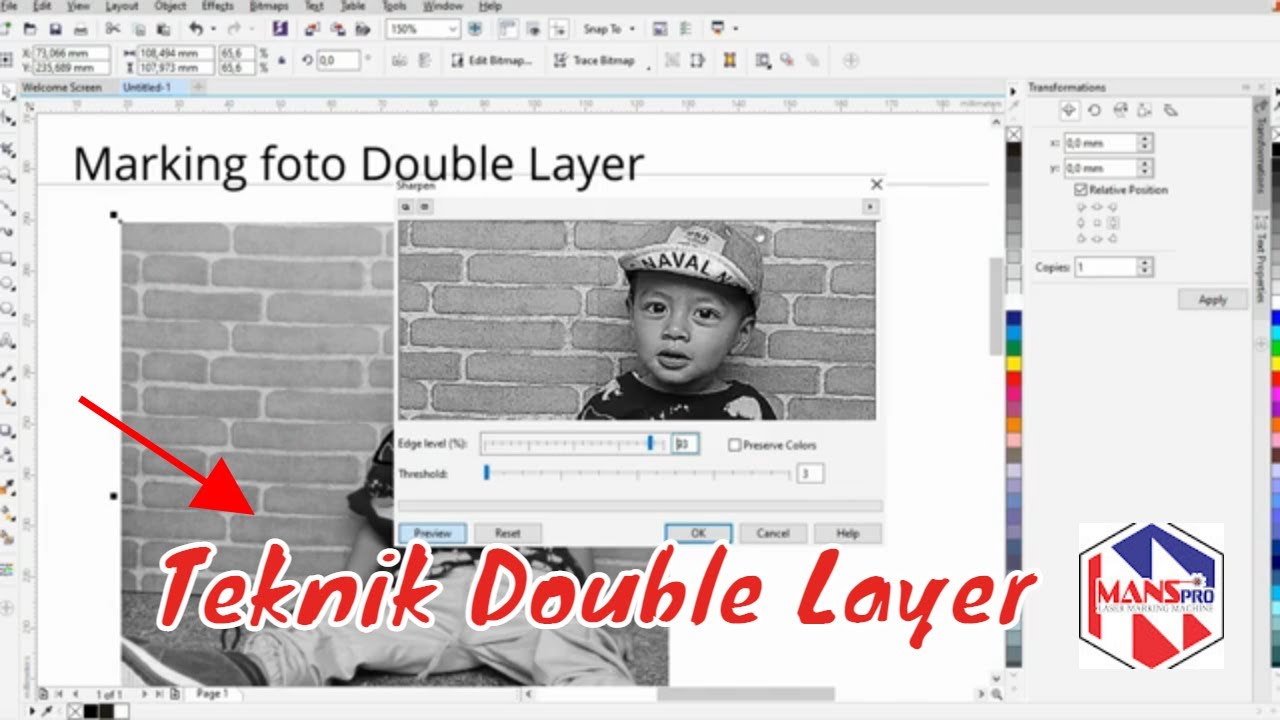 Tutorial ezcad2 Grafir Foto Double Layer #tutorialezcad2 # ...