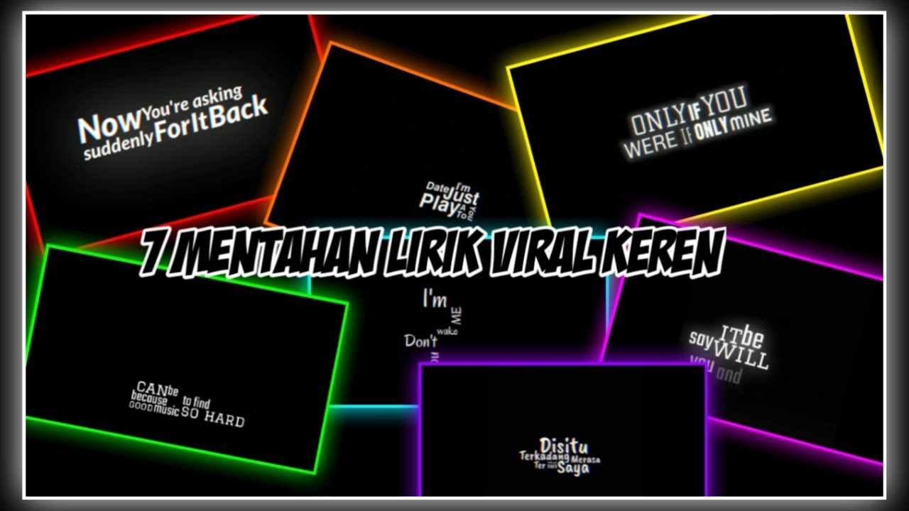 7 MENTAHAN LIRIK BACKGROUND HITAM BERSINAR VIRAL || DOWNLOAD MEDIAFIRE ...