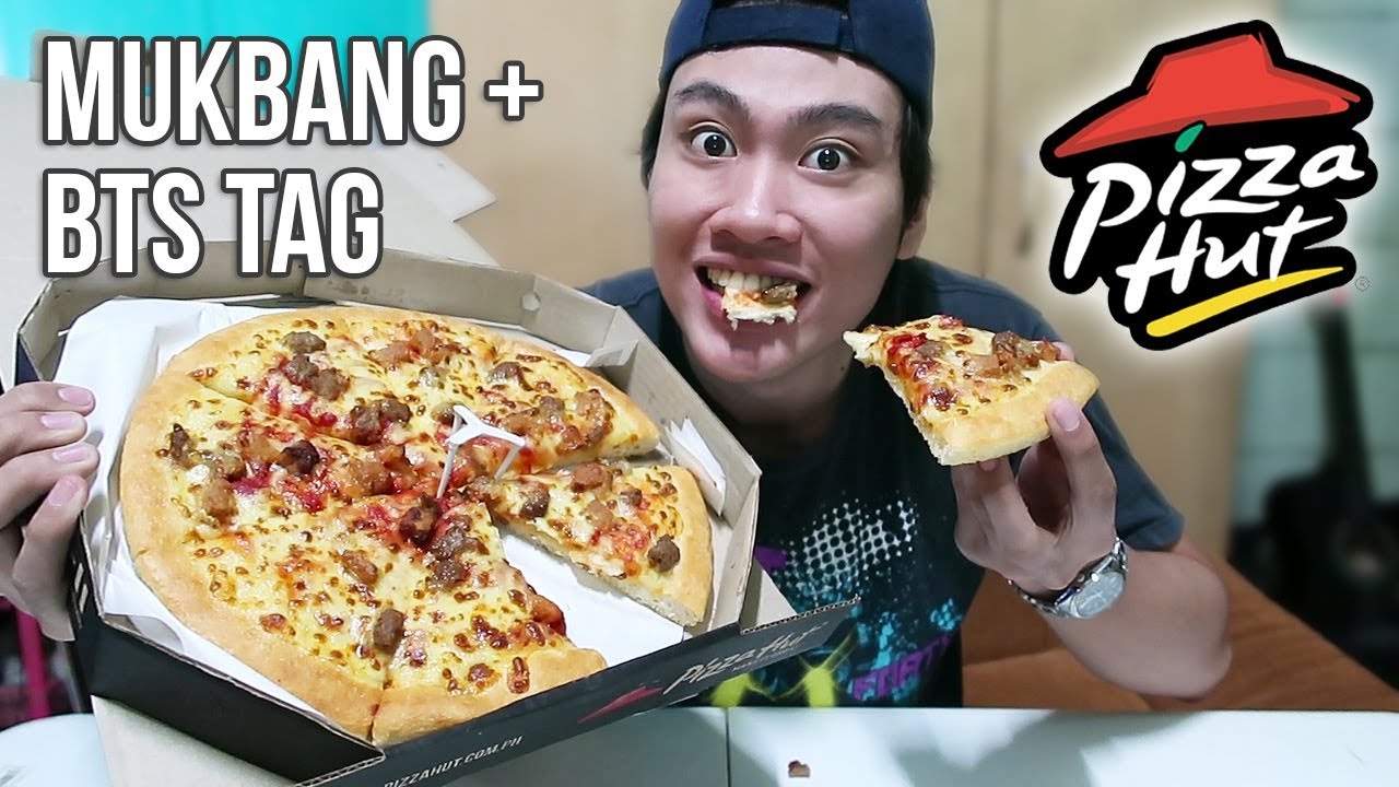 PIZZA HUT MUKBANG + BTS TAG!! - YouTube