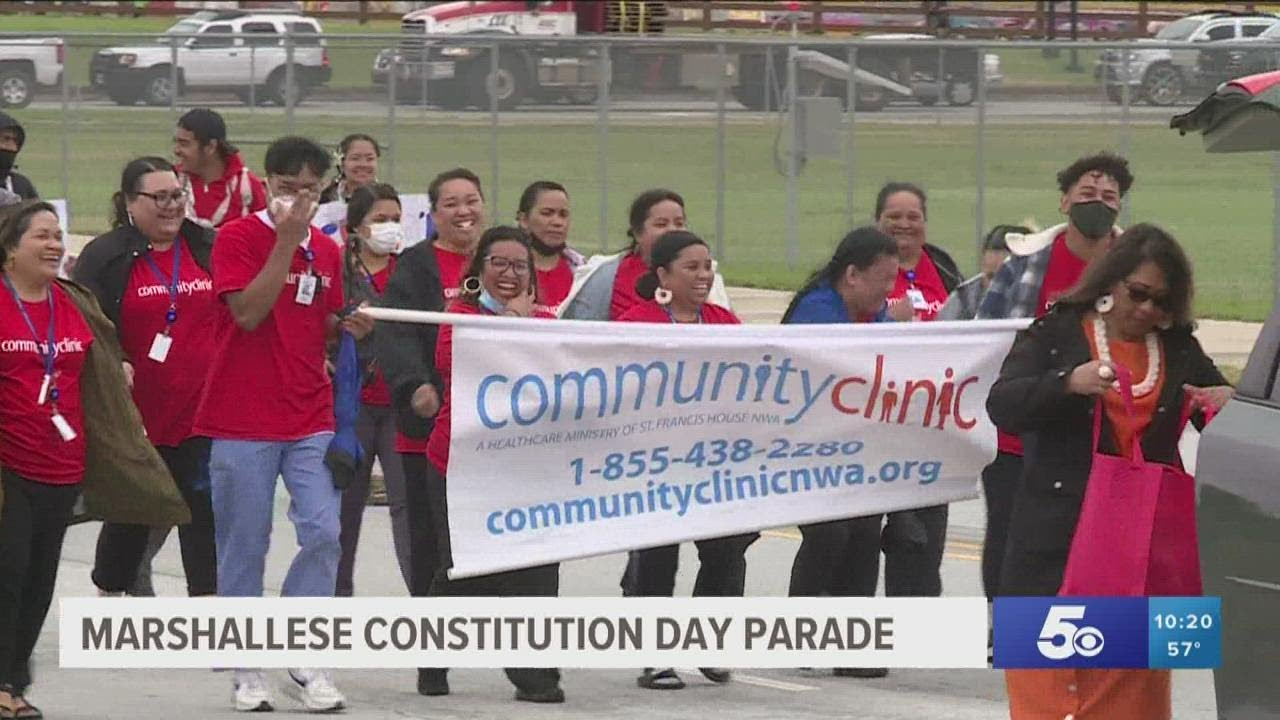 Marshallese Constitution Day parade held in Springdale - YouTube