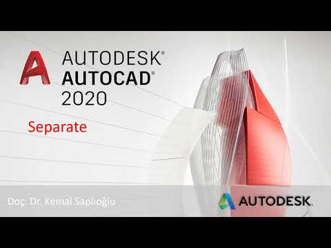 İnşaat Mühendisleri İçin Autocad Dersleri 71 (3D Çizimler 29 Separate komutu ile şekilleri ayırma)