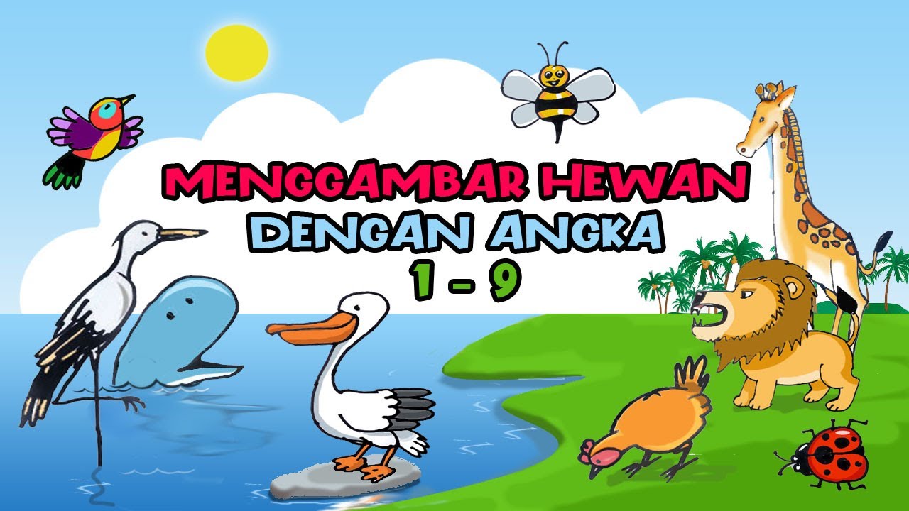 Menggambar Hewan Dari Angka 1 Sampai 9 | How to Draw an Animal - YouTube