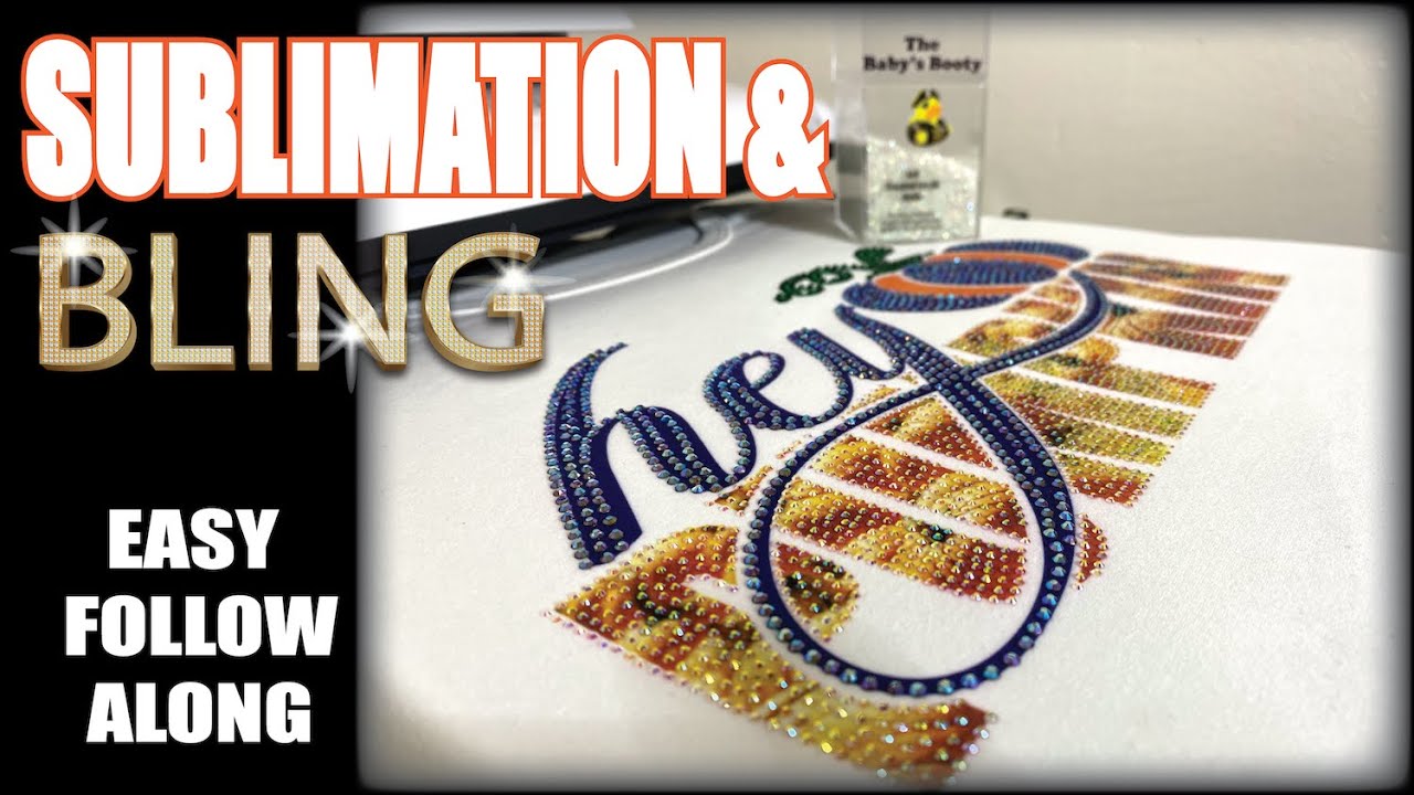 SUBLIMATION AND HOTFIX RHINESTONES MIXED MEDIA T-SHIRT | TEST BLING ...