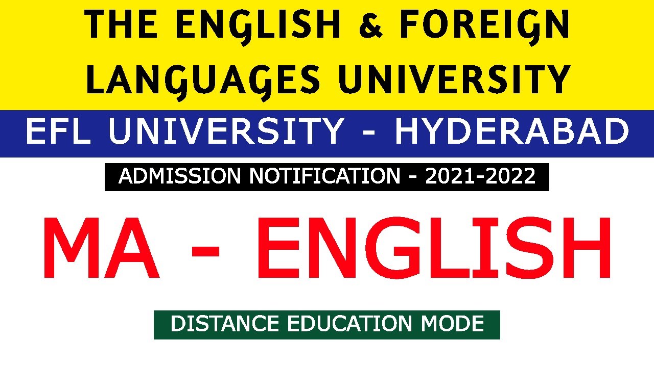 MA English Distance Education In EFLU University Hyderabad EFLU MA ma-english-distance-education-in-eflu-university-hyderabad-eflu-ma