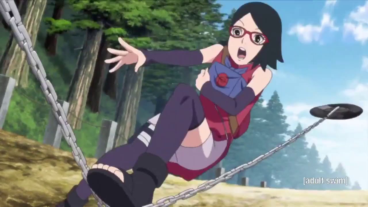 Sarada and Chocho vs Shin - YouTube