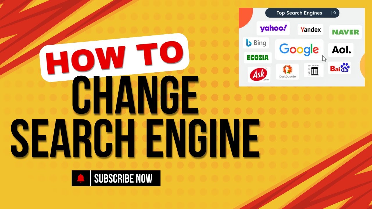How To Change Your Search Engine - YouTube