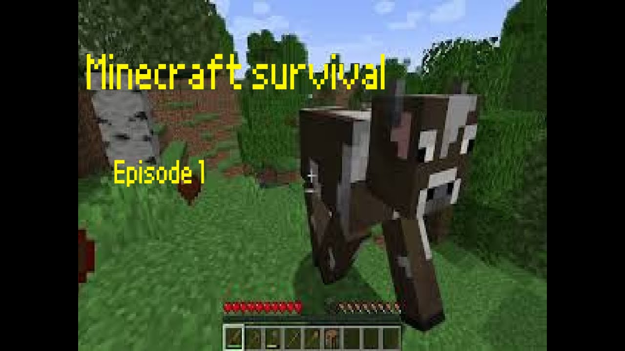 Minecraft survival episode 1: Getting stuck and building a temporary ...