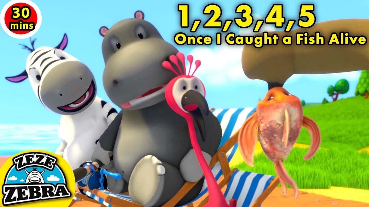 12345 Once I Caught A Fish Alive nursery rhyme | Top English Nursery ...