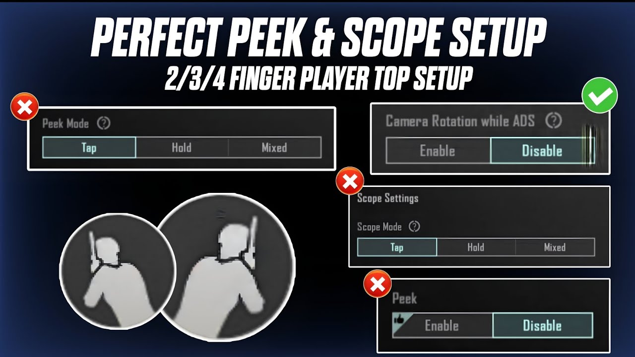 🔥 Side Scope Settings | How To Enable Peek Button In BGMI | PUBG Left ...
