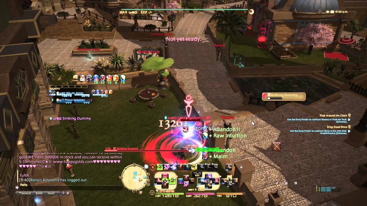 FFxiv Warrior 3 Fell Cleave - YouTube