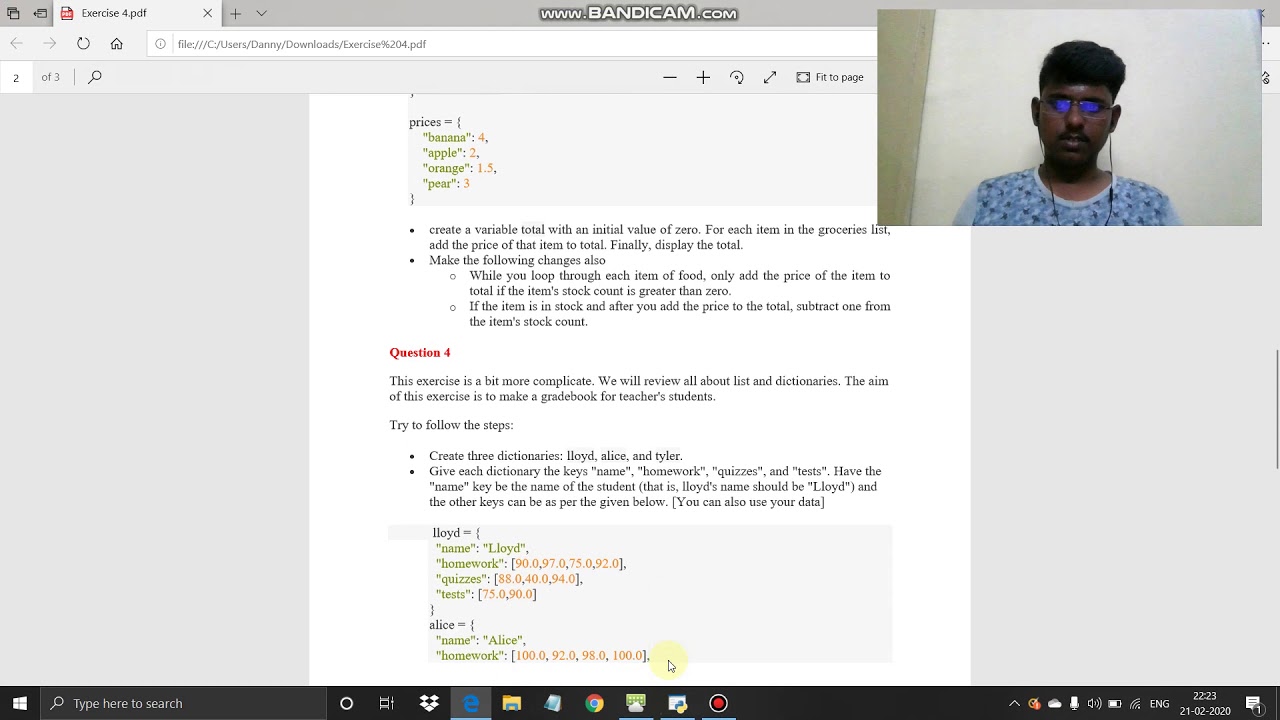 Python Programming In Dictionaries Youtube