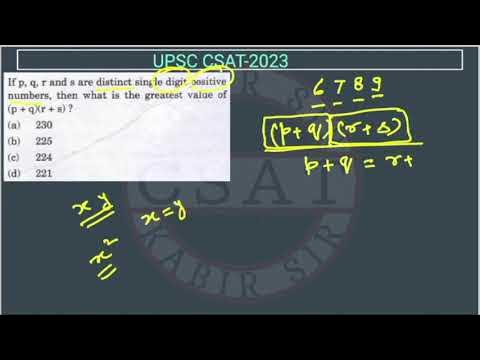2023 CSAT Number System If p, q, r and s are distinct single digit positive numbers - YouTube