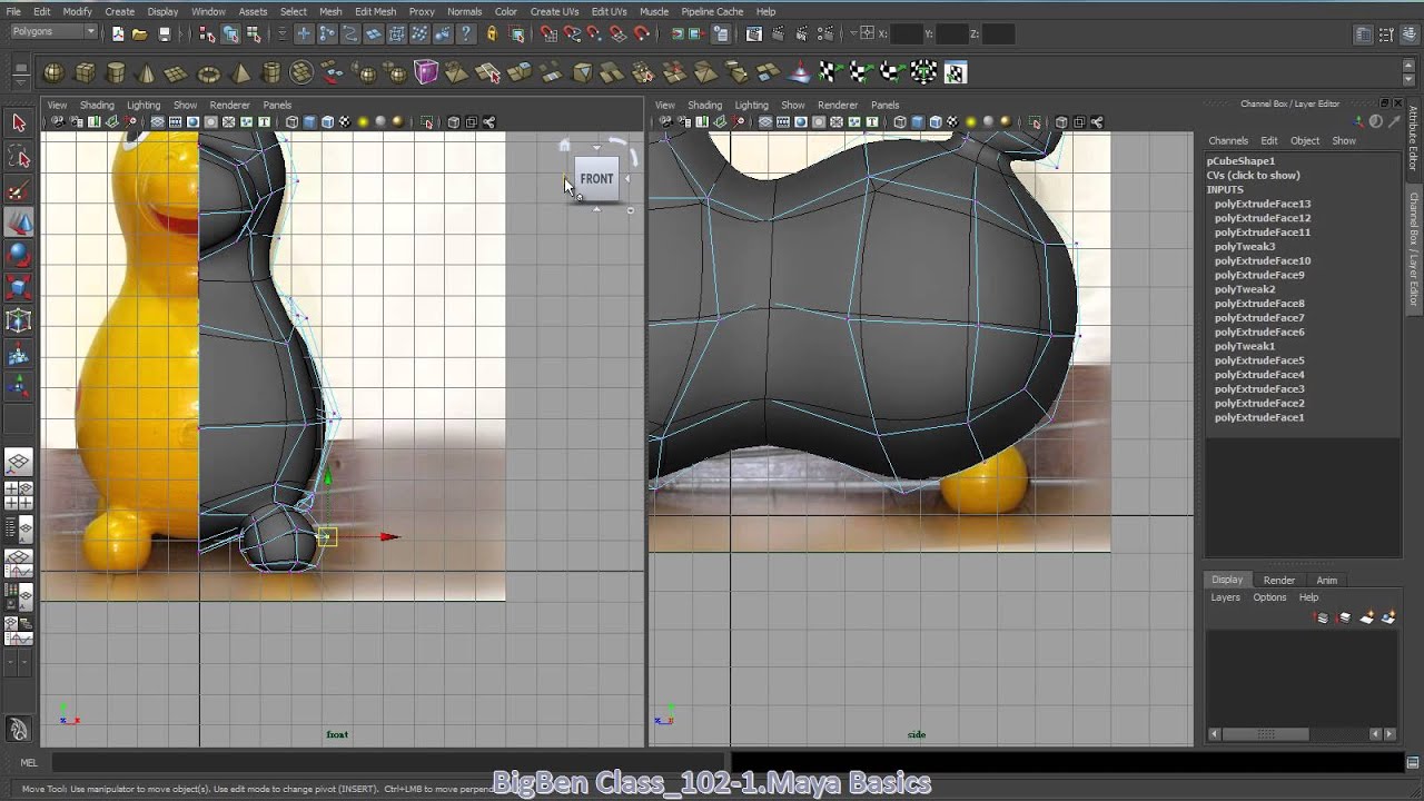 Maya Basic 3myrody Project 07 Bigben Maya Class Youtube