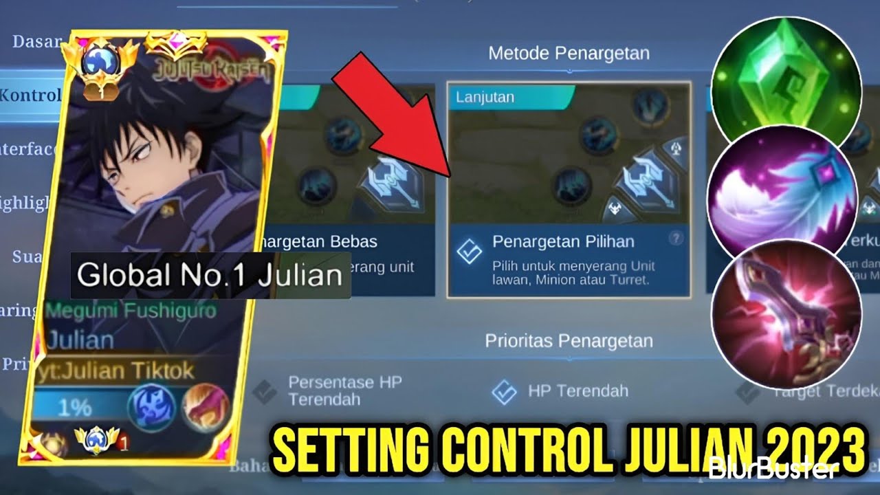 SETTING CONTROL + JULIAN BEST BUILD AND EMBLEM 2023 | JULIAN TOP 1 ...