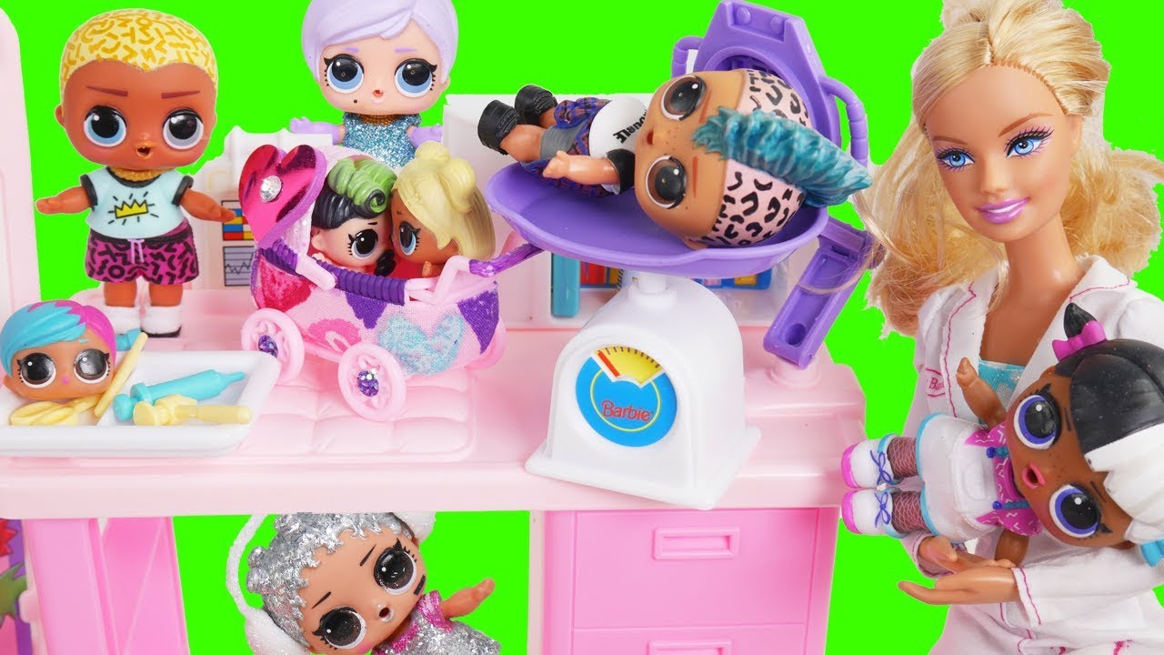 Barbie Doctor Pretend Play for Kids and LOL Surprise Scribbles Doll at ...