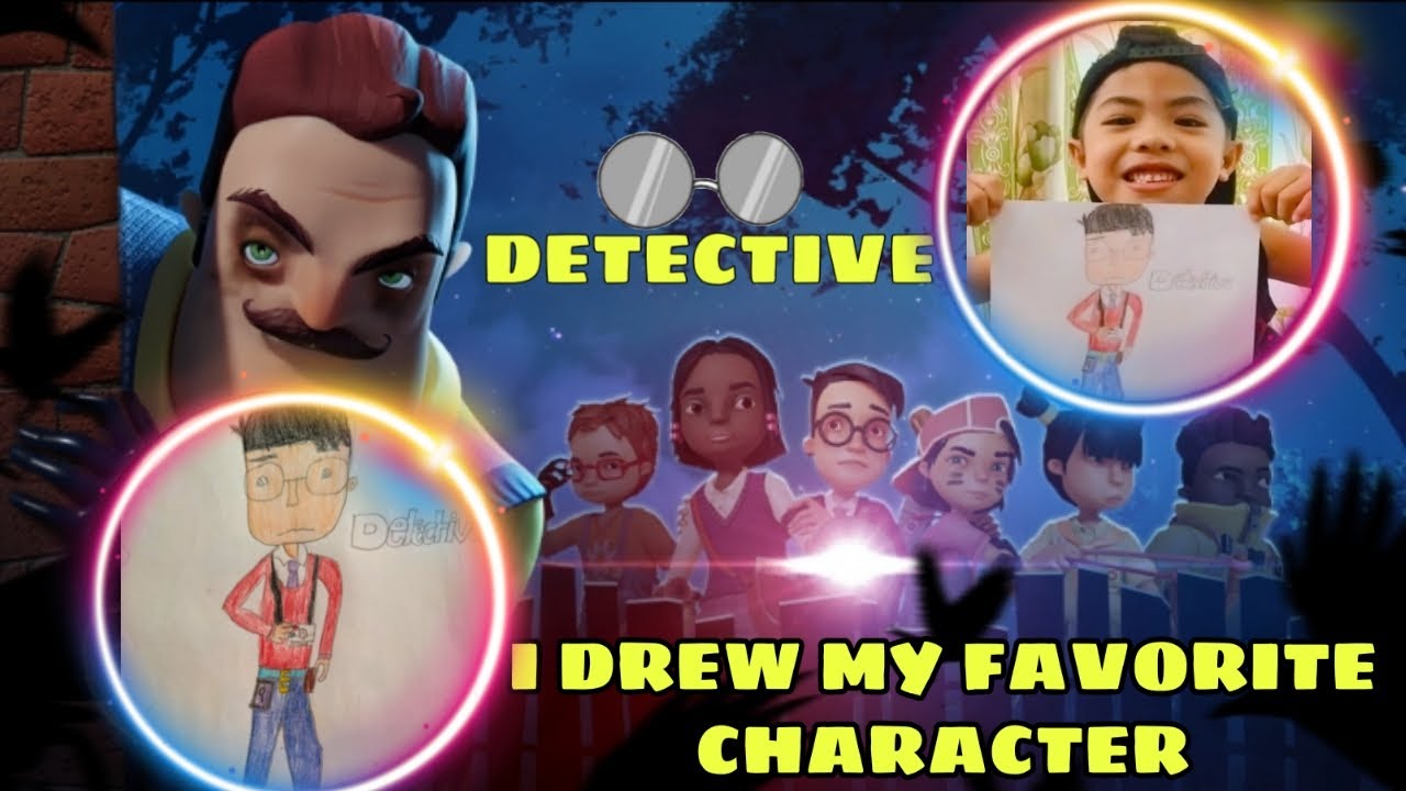 I DREW MY FAVORITE CHARACTER (DETECTIVE) OF SECRET NEIGHBOR GAME 👍 ...