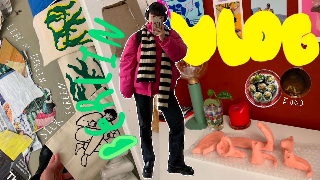 베를린 Vlog 돌아볼 때 우리는 성장한다 2022년 회고 새해 다이어리 ️ 나만의 에코백 만들기〰 독일 일상 브이로그🐻