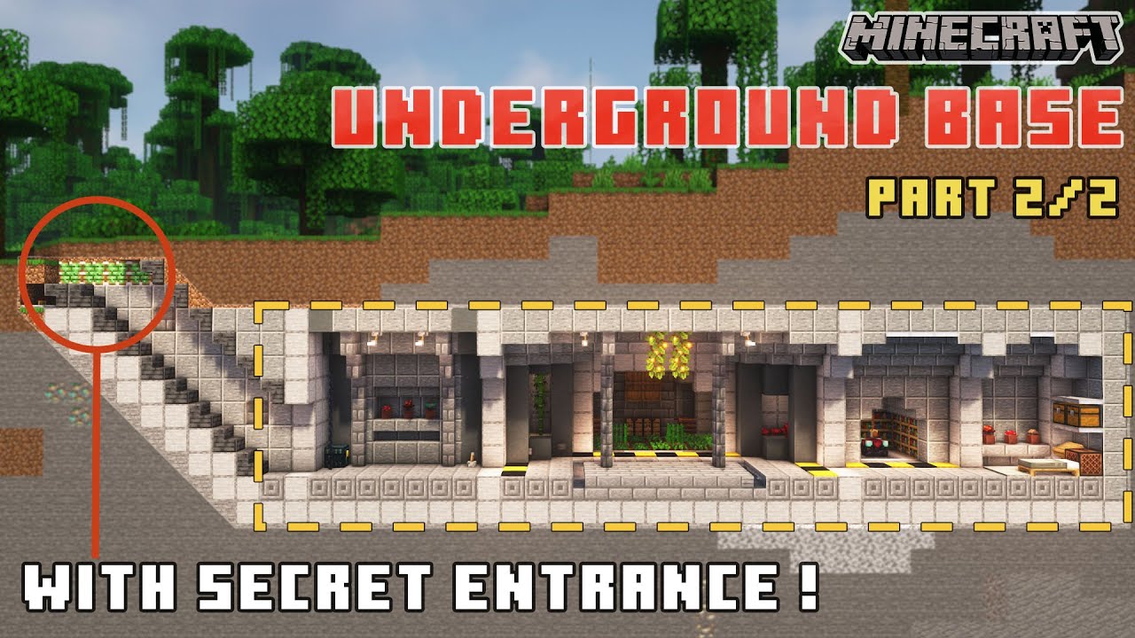 Minecraft: How to Build a Secret Underground Base - Tutorial 2/2 ...