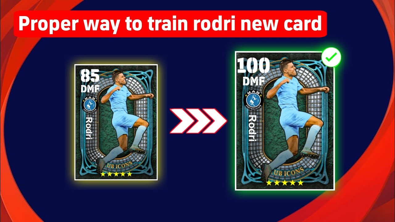 How To Train Rodri New Card || eFOOTBALL 24 MOBILE - YouTube