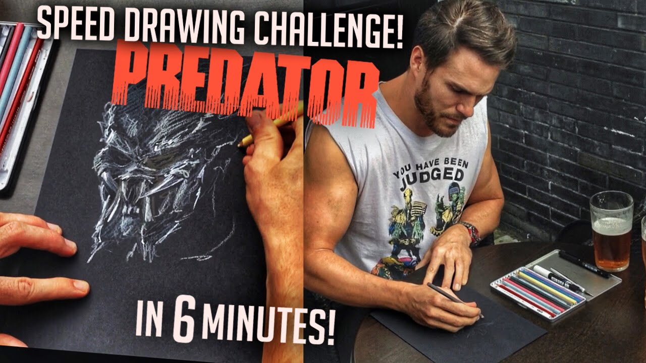 PREDATOR SPEED DRAWING CHALLENGE! - YouTube