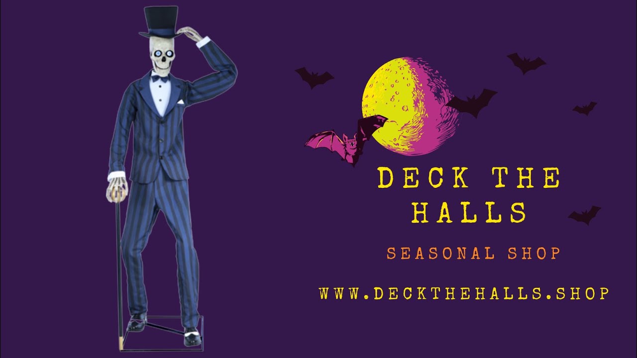 Top Hat Sharp Dressed Skeleton Animated Prop - Halloween 2022 Animated ...
