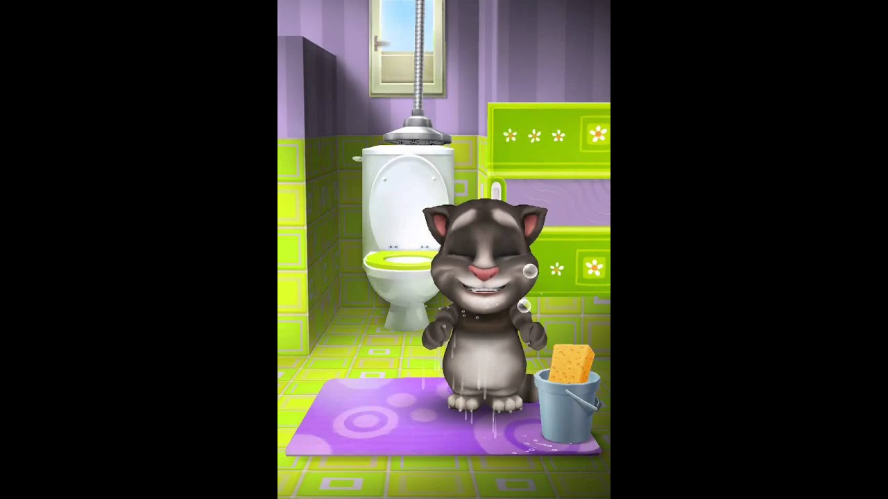 [My Talking Tom] Toms haunted bathroom - YouTube