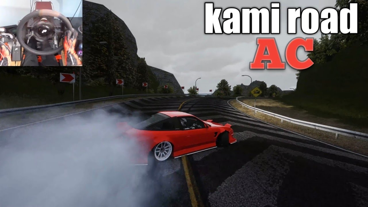 drifting Nissan 180sx in kami road | assetto corsa - YouTube