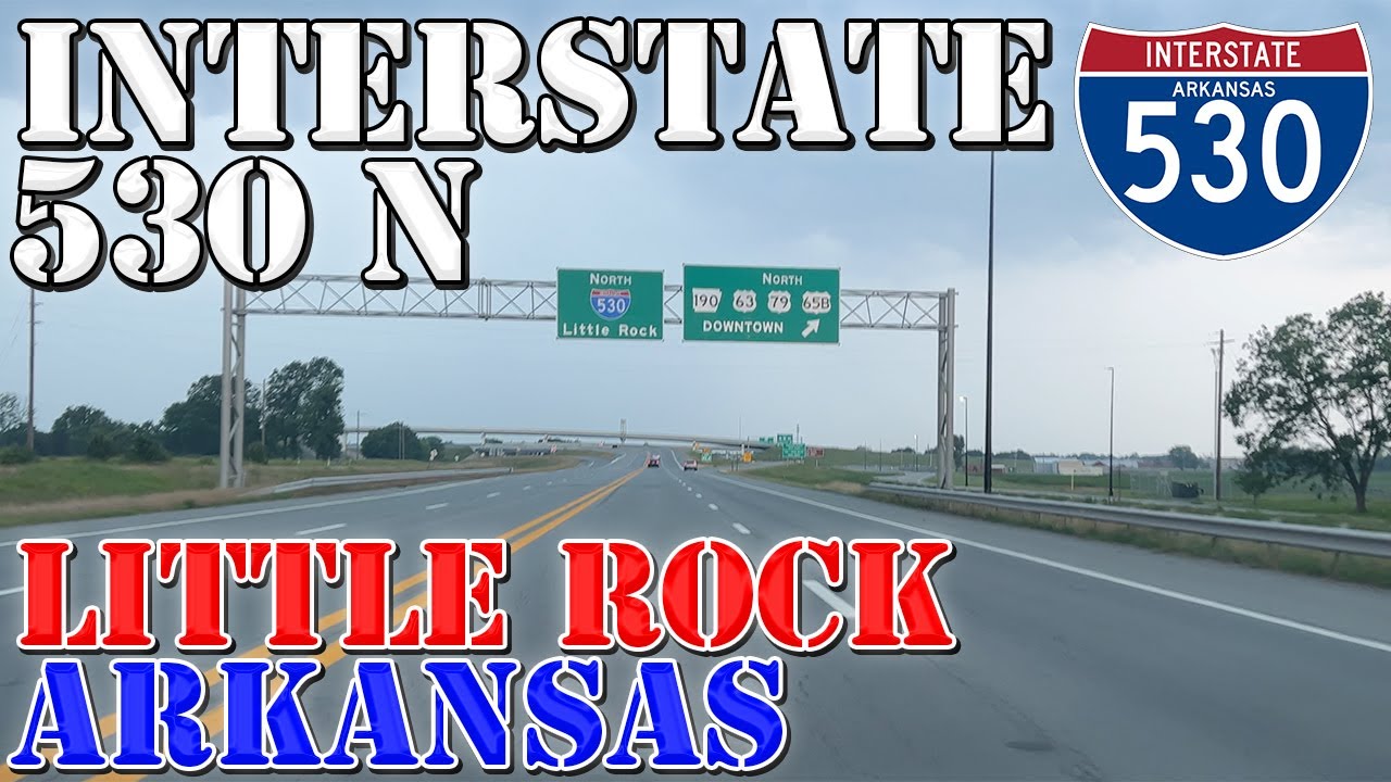 I-530 North - Pine Bluff to Little Rock in Thunderstorm - Arkansas - 4K ...
