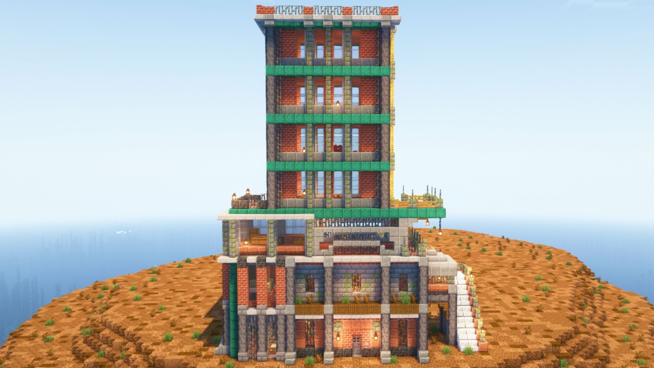 How to build Post-Apocalyptic Apartment - Minecraft Tutorial - YouTube