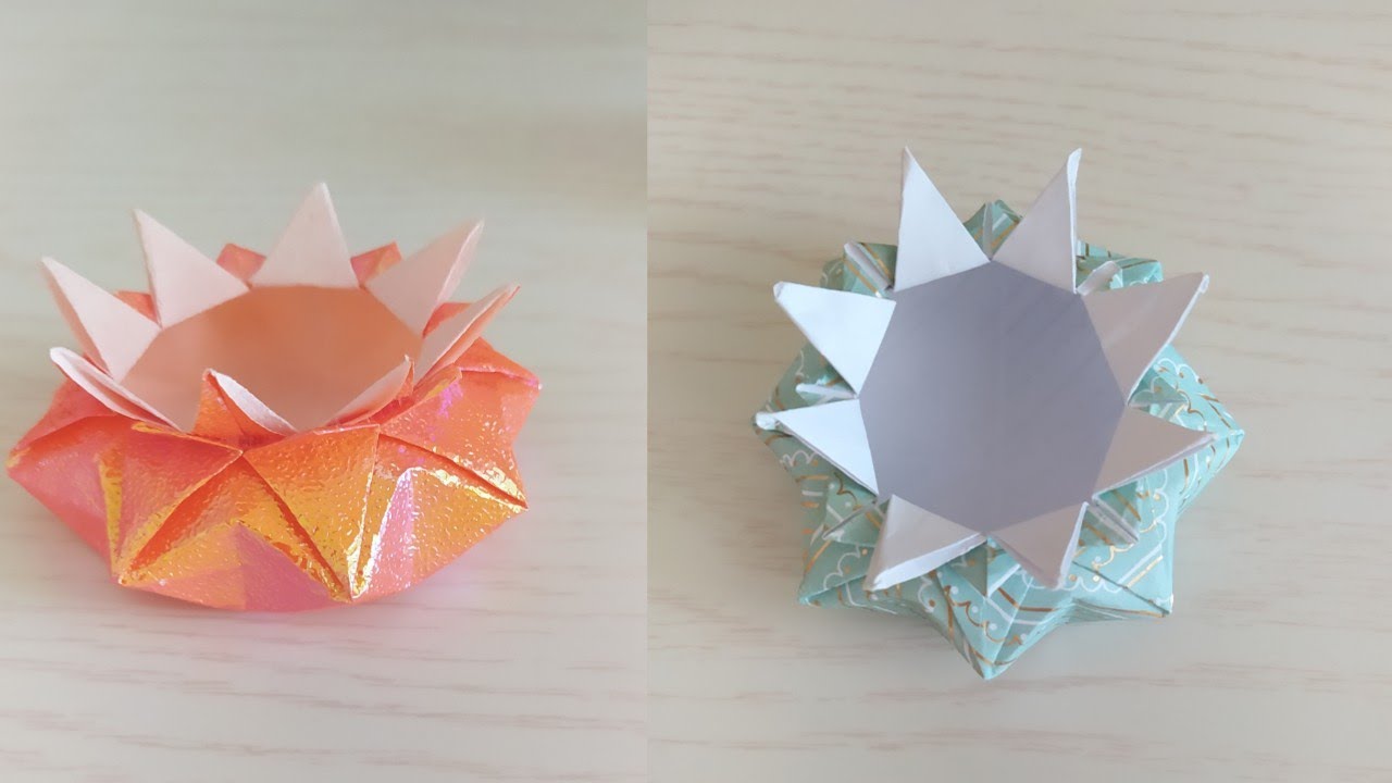 Origami polygon box - YouTube