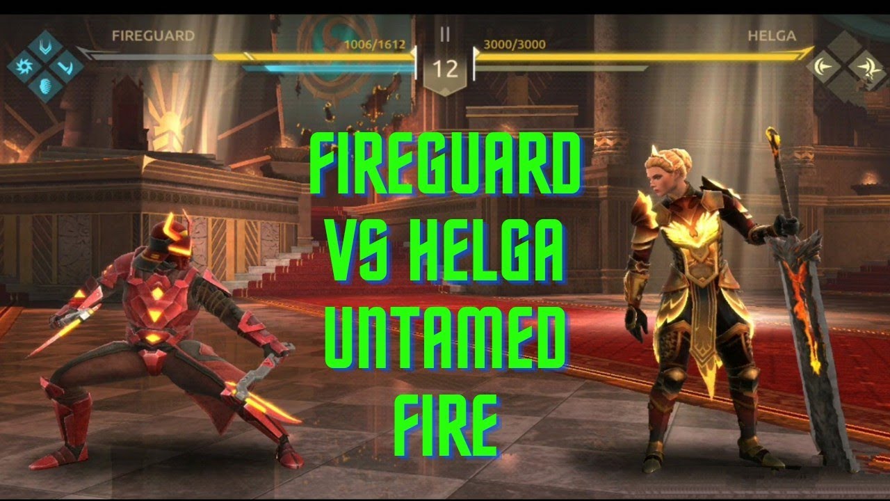 Shadow Fight Arena Untamed Fire | Fireguard va Helga | - YouTube