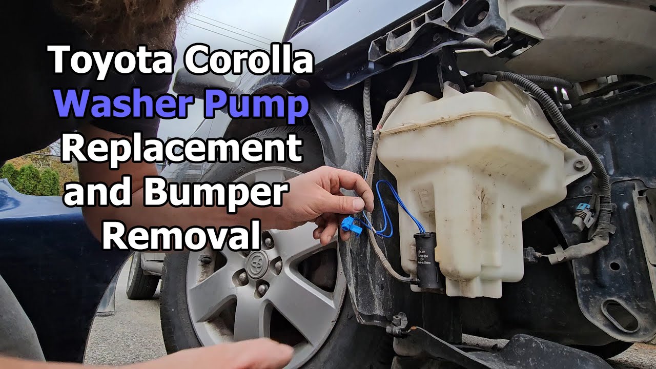 Windshield Washer Pump and Bumper Removal - Toyota Corolla - YouTube