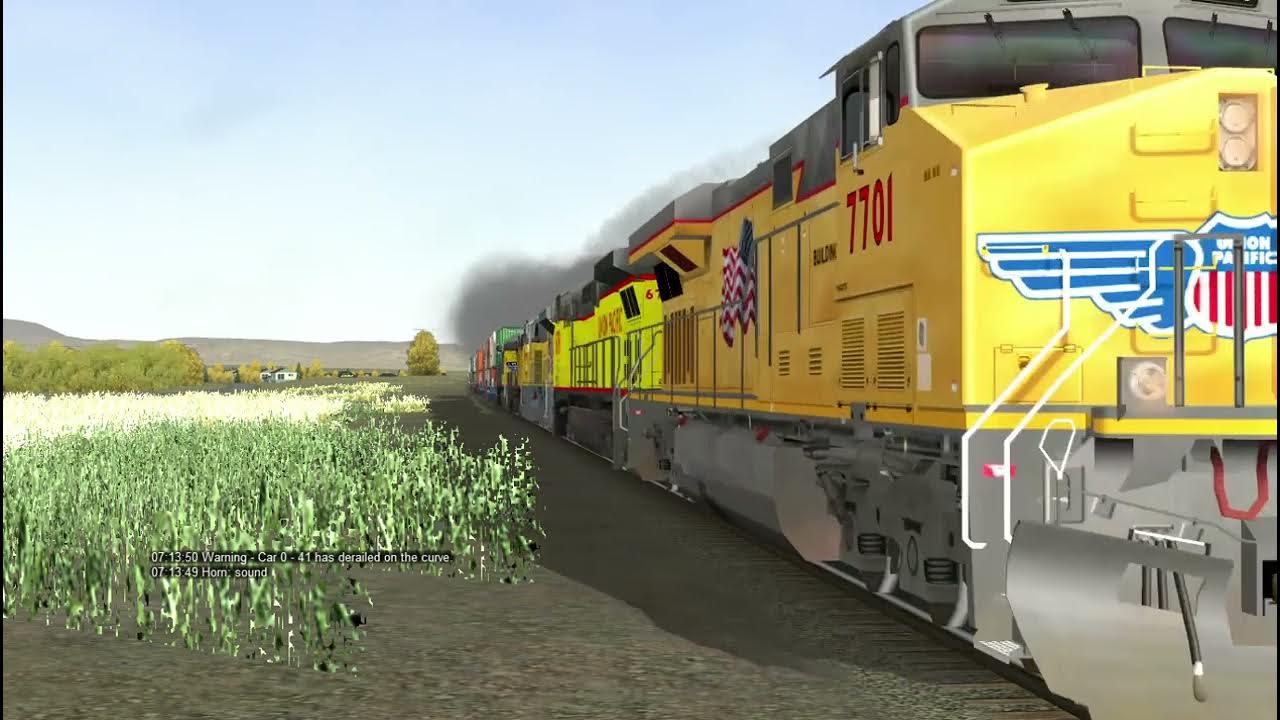 ORTS: High Speed UP C45ACCTE #7701 EB ISILB1-05 At Wellington, UT - YouTube
