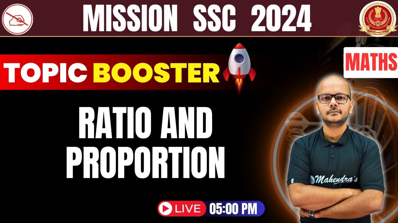 SSC Maths 2024 | Ratio And Proportion | Topic Booster | SSC Maths ...