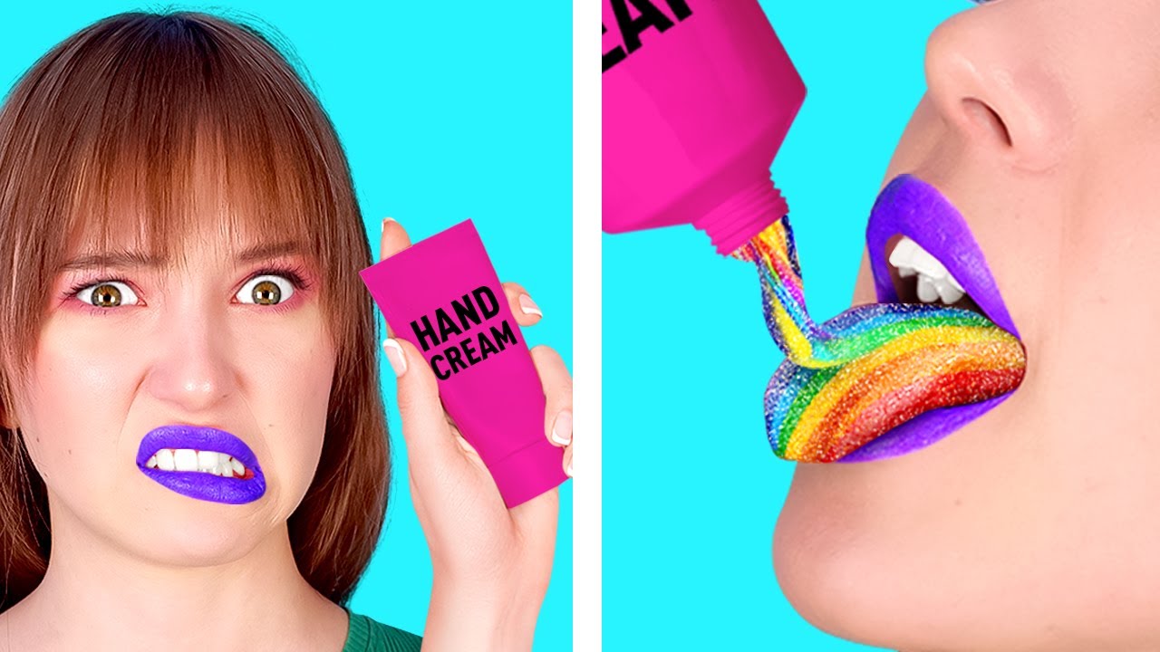 REUSE OLD MAKEUP! || Sneaky Girly Makeup Hacks To Survive School By 123 ...