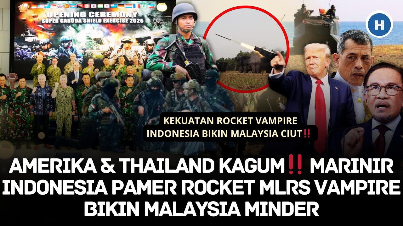 AMERIKA & THAILAND KAGUM‼ MARINIR INDONESIA PAMER ROCKET MLRS VAMPIRE ...