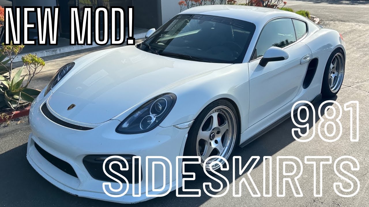 NEW MOD: PORSCHE CAYMAN 981 GETS SIDE SKIRTS - INSTALLATION VIDEO - YouTube