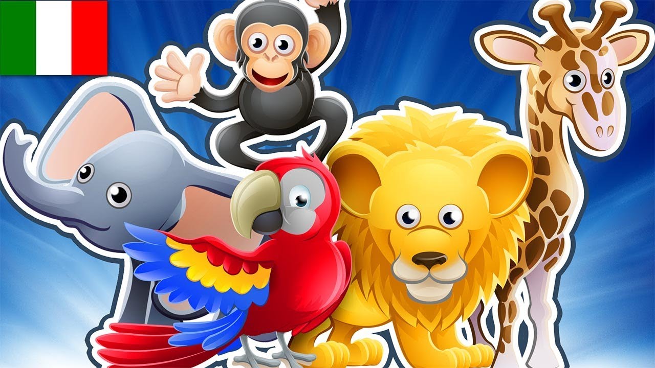 🦀 Animali selvaggi 🐬 impara i colori in italiano per bambini 2018 🇮🇹 ...