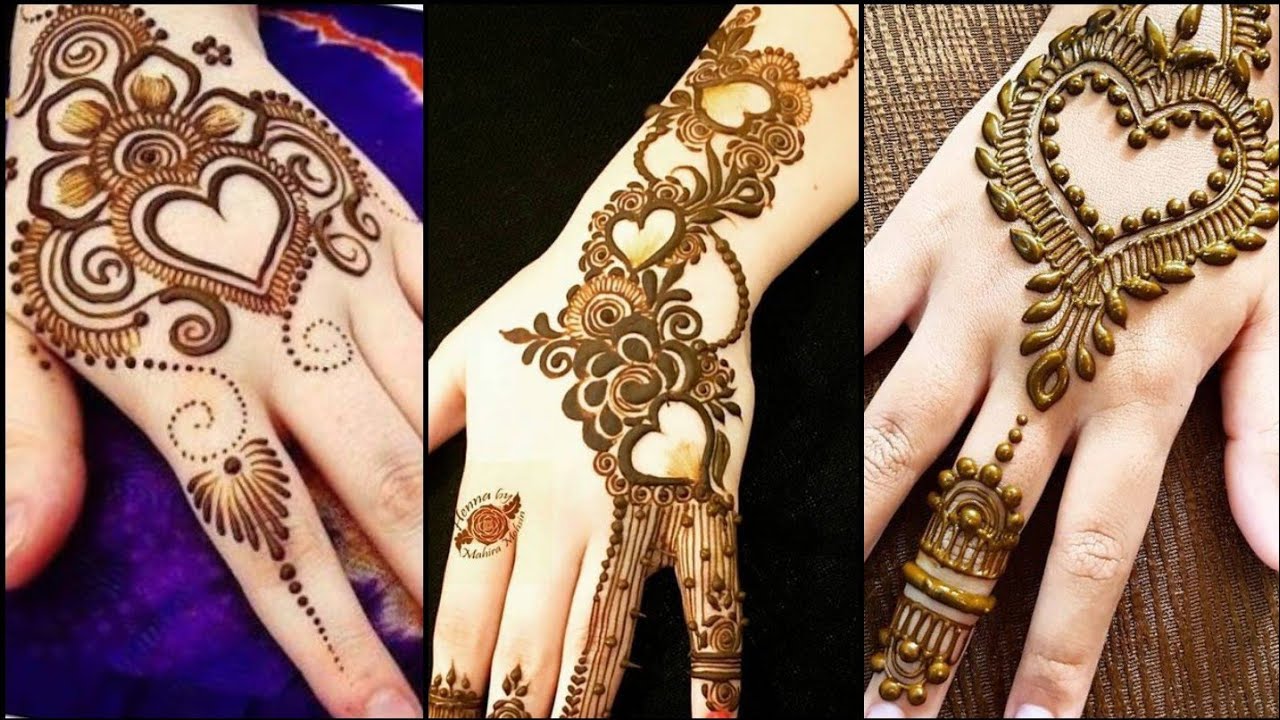Special Love Heart Mehndi Designs ️ Heart Mehndi For Hands🔥 - YouTube