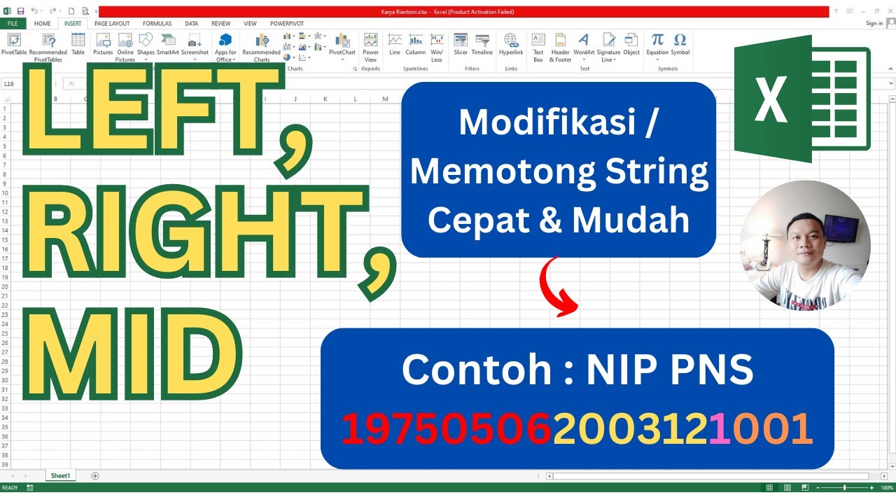 Belajar Rumus LEFT, RIGHT, MID | 3 Rumus Dasar Excel - YouTube
