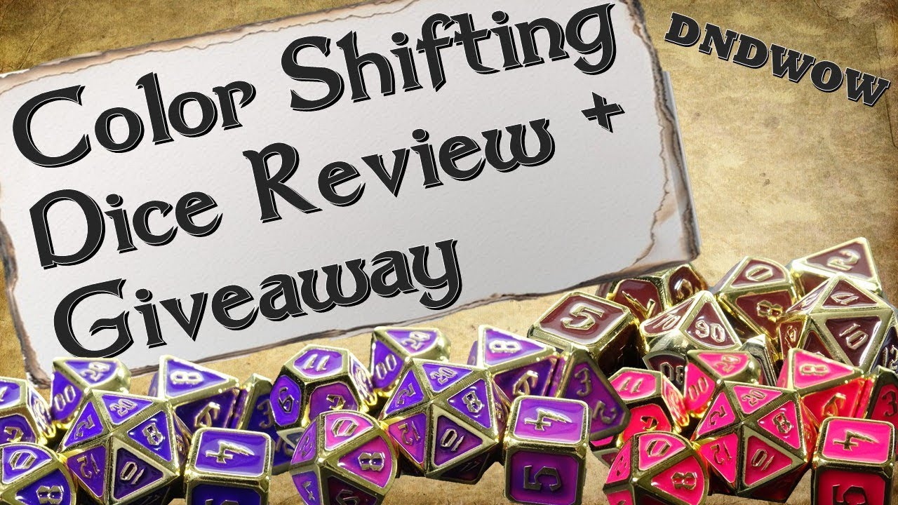 Metal Color Shifting Dice Review + Giveaway | DNDWOW - YouTube