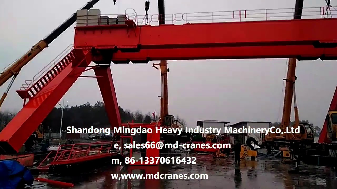How to install gantry Crane/ Overhead crane for customers - YouTube