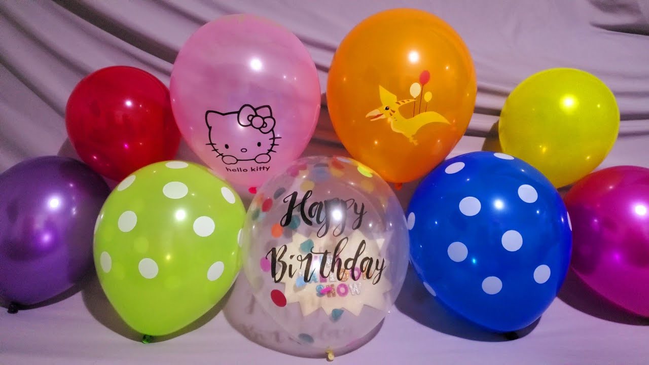 FUN BIRTHDAY BALLOONS POP PART 662!!! - YouTube