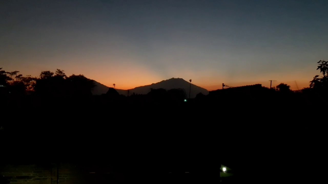 Time lapse, Sunset mountain Merapi & Merbabu - YouTube